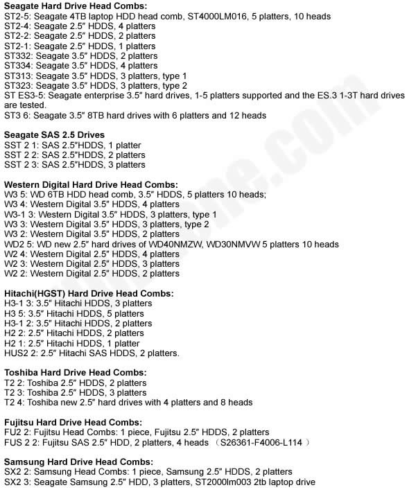 Standard HDD Head Combs Tool (B) - $60.00 - HDDzone.com