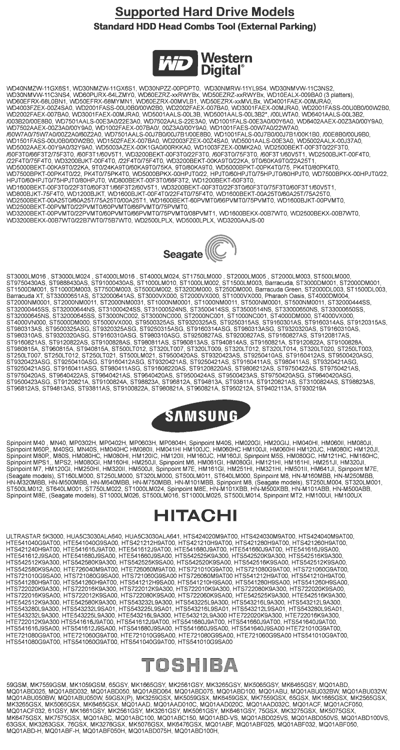 Standard HDD Head Combs Tool (B) - $60.00 - HDDzone.com